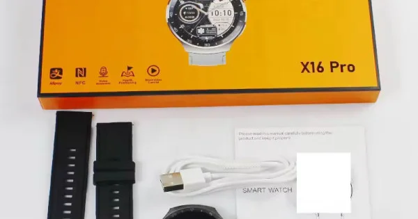 W&O X16 PRO Smart Watch Round AMOLED Display 1.53" NFC Payment Voice ...